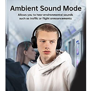 Edifier W820NB Hybrid Active Noise Cancelling Headphones - Hi-Res Audio - 49H Playtime - Wireless Over Ear Bluetooth Headphones for Phone-Call - Black