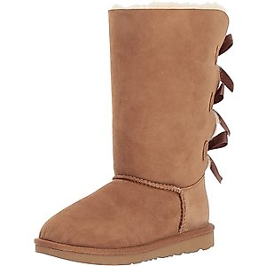UGG Unisex-Child Bailey Bow Tall Ii Boot, Chestnut, 05