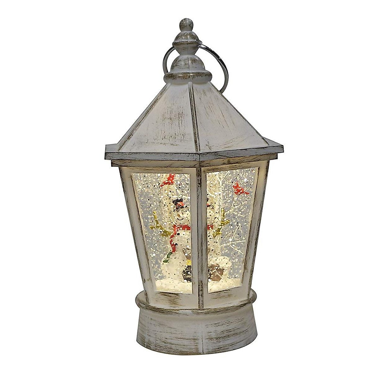 Kurt Adler 9-Inch Battery-Operated LED Snowman Scene Musical Table Piece with Motion