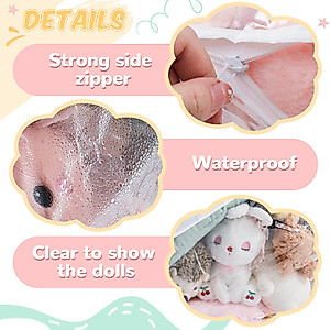 Teenyyou Stuffed Animal Storage Bean Bag Chair Sofa Cover Zipper Large Transparent PVC Stuffed Animal Organizer Bean Bag Seat Only for Organizing Rooms Plush Toys When Filled (Chair Style,38 Inch)