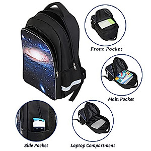P ELEGANT PROTECTION Luminous Universe Space Galaxy 3D Print School Backpack Lightweight Students Bookbag for Kids