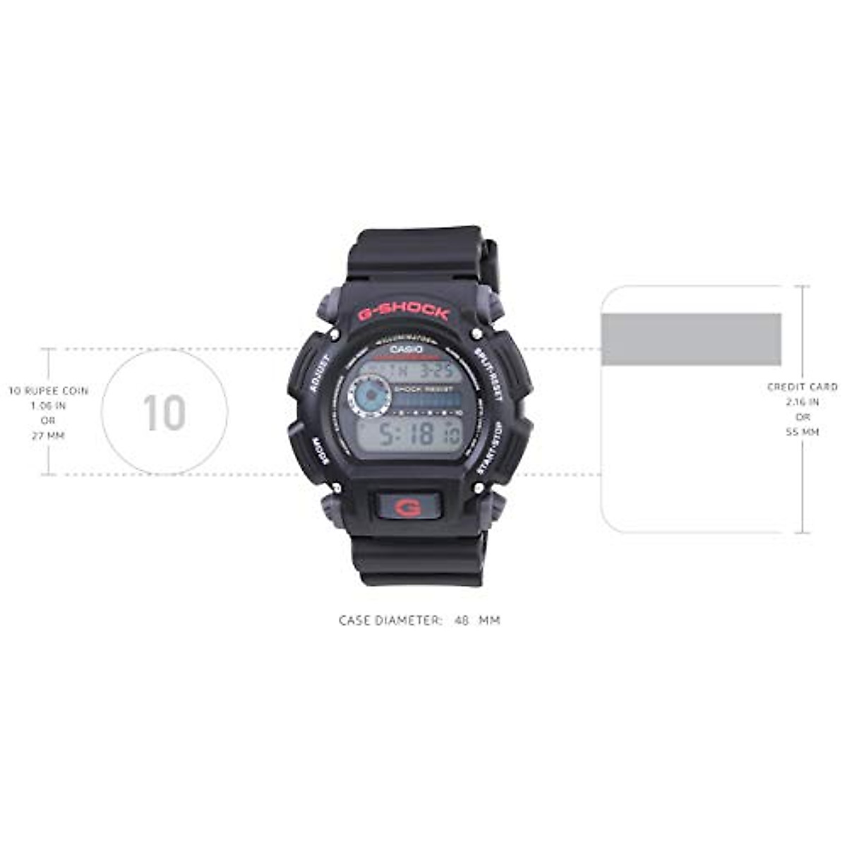 Casio Men's G-Shock DW9052-1V Shock Resistant Black Resin Sport Watch