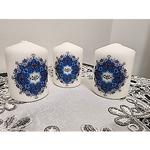 The Bahai Faith Symbol Candle