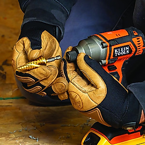 Klein Tools 25963 Step Drill Bit, 1/4 to 3/4-Inch, Spiral Double-Fluted, Cuts Thin Metal, Plastic, Aluminum, Wood, 1/4-Inch Hex Shank, VACO