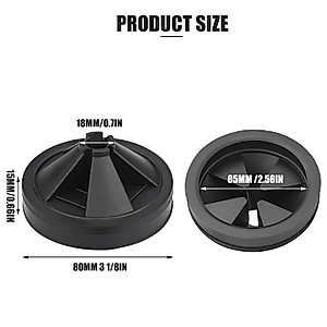 Garbage Disposal Splash Guards, 2-Pack 3 1/8" Sink Baffle Food Waste Disposer Drain Splash Guard Collar Quiet Collar Cover EPDM Rubber Drain Plugs Insert Parts for Waste King, Whirlaway, GE Disposer