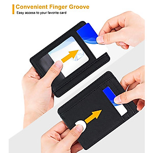 iZiv Slim Wallet,Mini RFID Front Pocket Wallets Minimalist Secure Thin Credit Card Holder