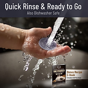 Reusable Filter Set by Slimm Filter - 2 Piece, Stainless Steel Metal - 2x Mesh Metal Filters For AeroPress Coffee & Espresso Maker, with Complimentary Recipe Book - Brew Barista-Grade Coffee At Home