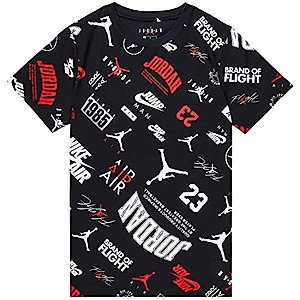 Jordan Boy's Levels All Over Print (Big Kids) Black MD (10-12 Big Kid)