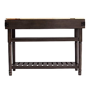 SEI Furniture Waysmere Kitchen Island, Smoked ash, Natural