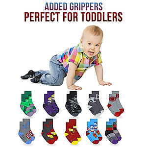 Marvel Legends Superhero Boys Socks, Toddler Socks & Kids Socks, Quality Made Little Boys Socks & Toddler Boys Avenger Socks