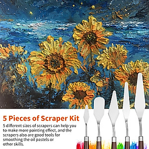 5pcs Palette Knife,Stainless Steel Spatula Palette Knife set, Pallet Knife,Painting Knives,Oil Painting Accessories for Oil, Canvas, Acrylic Painting By EGYPAMID