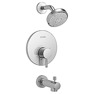 American Standard TU064508.002 Serin Tub Trim Kit with Water-Saving Shower Head and Cartridge, Polished Chrome