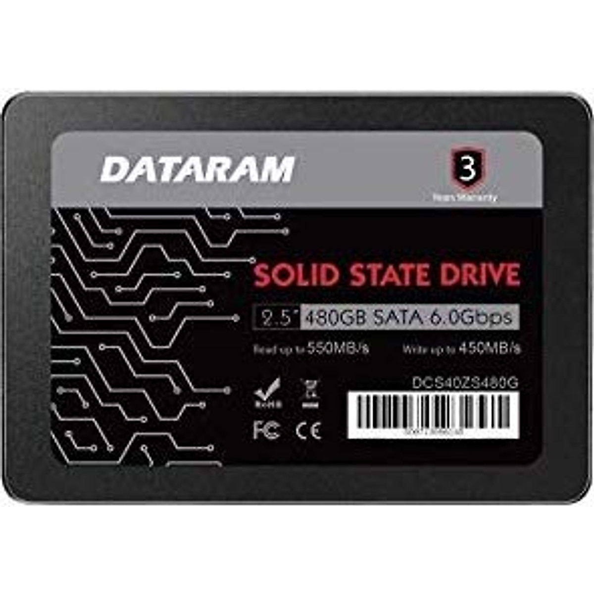 Dataram 480GB 2.5" SSD Drive Solid State Drive Compatible with ASUS Prime B350-PLUS