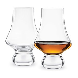 Final Touch Whiskey Tasting Glasses - Set of 2 Lead-Free Crystal Glasses - DuraShield Titanium Reinforced – Handcrafted (LFG4122)
