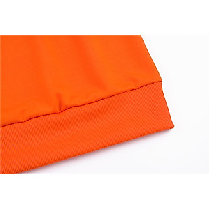 RJXDLT Women's Halloween Shirt Slouchy Sweatshirt Off Shoulder Pumpkin Pullover 97 Orange S