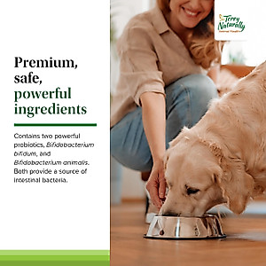 Terry Naturally Animal Health Probiotic Daily - 60 Chewable Tablets - Probiotics for Dogs, Beneficial Intestinal Bacteria to Maintain Healthy Gut Flora & Digestion - Canine Only - 60 Servings