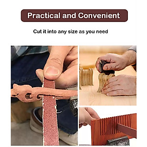 Emery Cloth Roll, 6 Grits 1'' x 19.7' Sand Paper Roll with Dispenser, 80 150 240 320 400 600 Grit Sandpaper Assortment, Wet Sanding Paper for Metal Automotive Furniture Wood