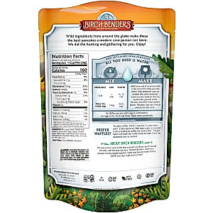 Paleo Pancake & Waffle Mix by Birch Benders, Kosher, Gluten-free, 12 oz Bag