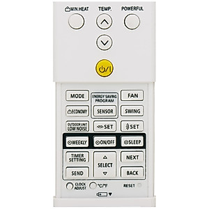 Compatible with Fujitsu Air Conditioner Remote Control AR-REF1U ARREF1U ASU9RLS3 ASU12RLS3 ASU15RLS3 Display in Both Fahrenheit and Celsius