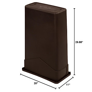 Carlisle FoodService Products 34202369 TrimLine Polyethylene Waste Container, 23 Gallon Capacity, 20" Length x 11" Width x 29.88" Height, Dark Brown (Case of 4)