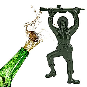 Beer Bottle Opener Unique Soldier Shape Mini Portable Zinc Alloy Bottle Corkscrew Kitchen Accessories Green