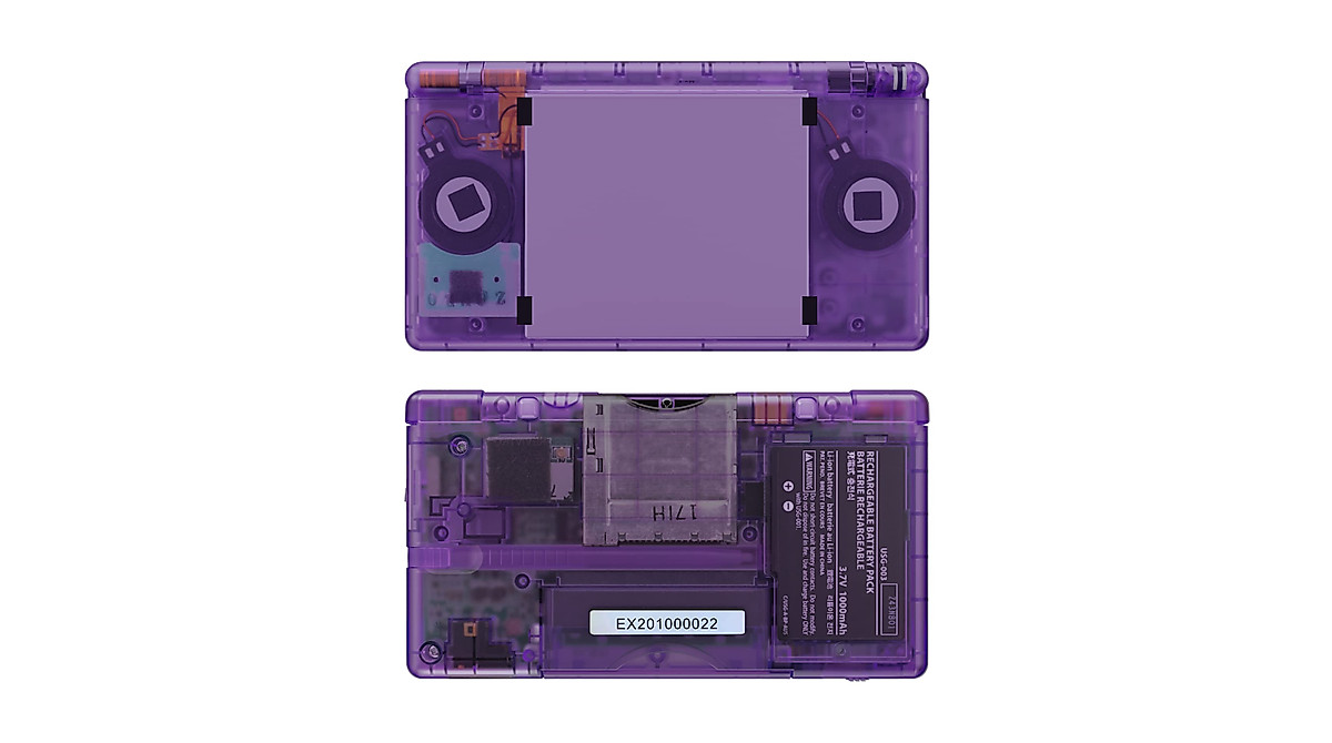 eXtremeRate Clear Atomic Purple Case for Nintendo DS Lite