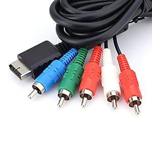 Audio/Video Cable for, AV Multi Out to Component Connection AV Cable Cord for Sony for PS2 for PS3 Game Console, 6FT