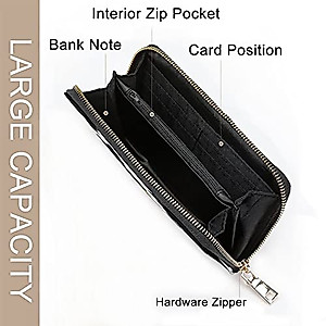 Qwalnely Leather Cow Print Wallet Cow Print Purse for Women Phone Credit Card Storage Purse Cow Print Stuff Gifts for Ladies Girls