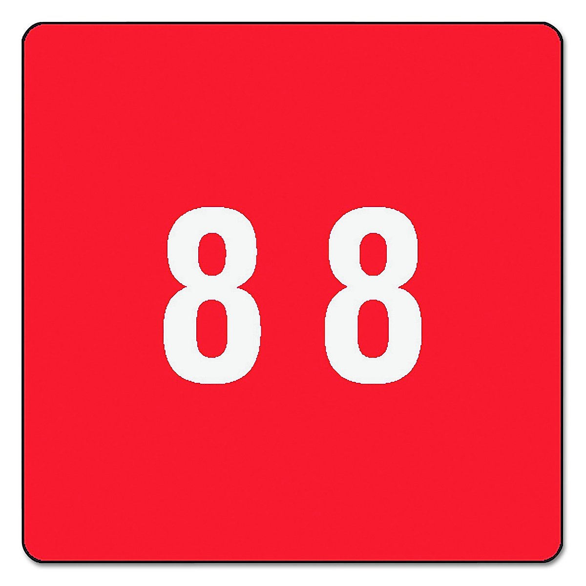 Smead DCC Color-Coded Numeric Label, 8, Label Roll, Red, 250 Labels per Roll (67428)