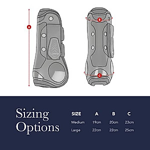 LeMieux Impact Responsive Horse Tendon Boots - Protective Gear and Training Equipment - Equine Boots, Wraps & Accessories - Tendon Protection and Support (Black/Medium)