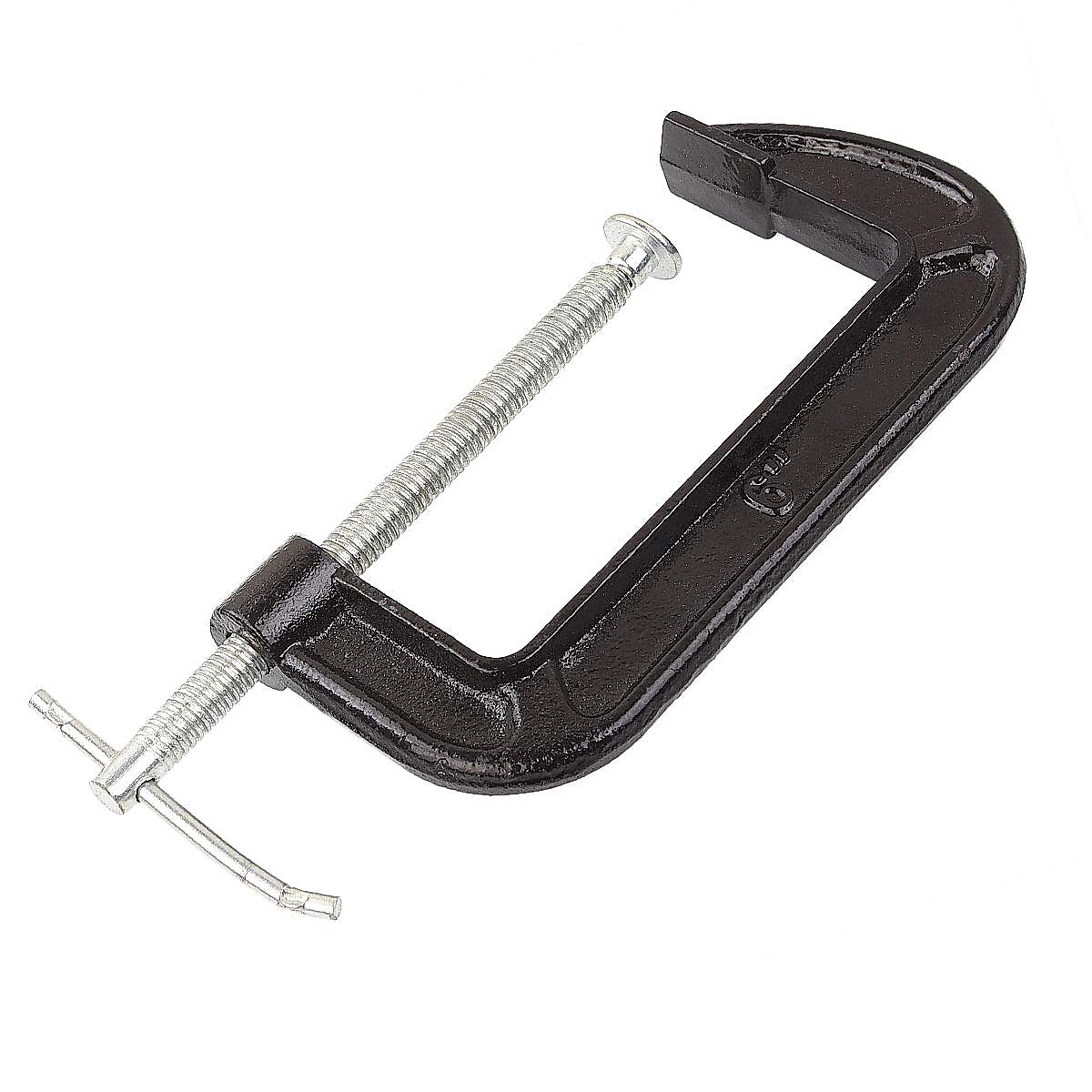 C Clamp 6 inch, 4 pieces Heavy Duty C-Clamp with Sliding Bar, Malleable Iron C Clamps Set for Woodworking, Welding, Automotive Repair, 2-5/8-Inch Throat Depth, 6-Inch Jaw Opening