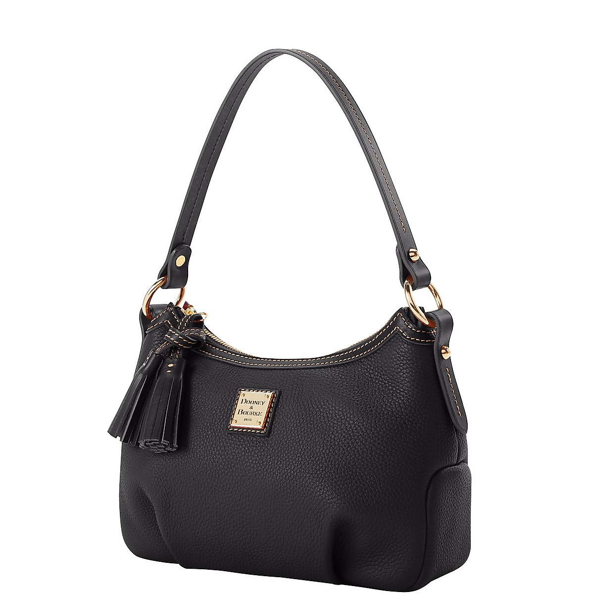Dooney & Bourke Handbag, Pebble Grain Pouchette Shoulder Bag - Black
