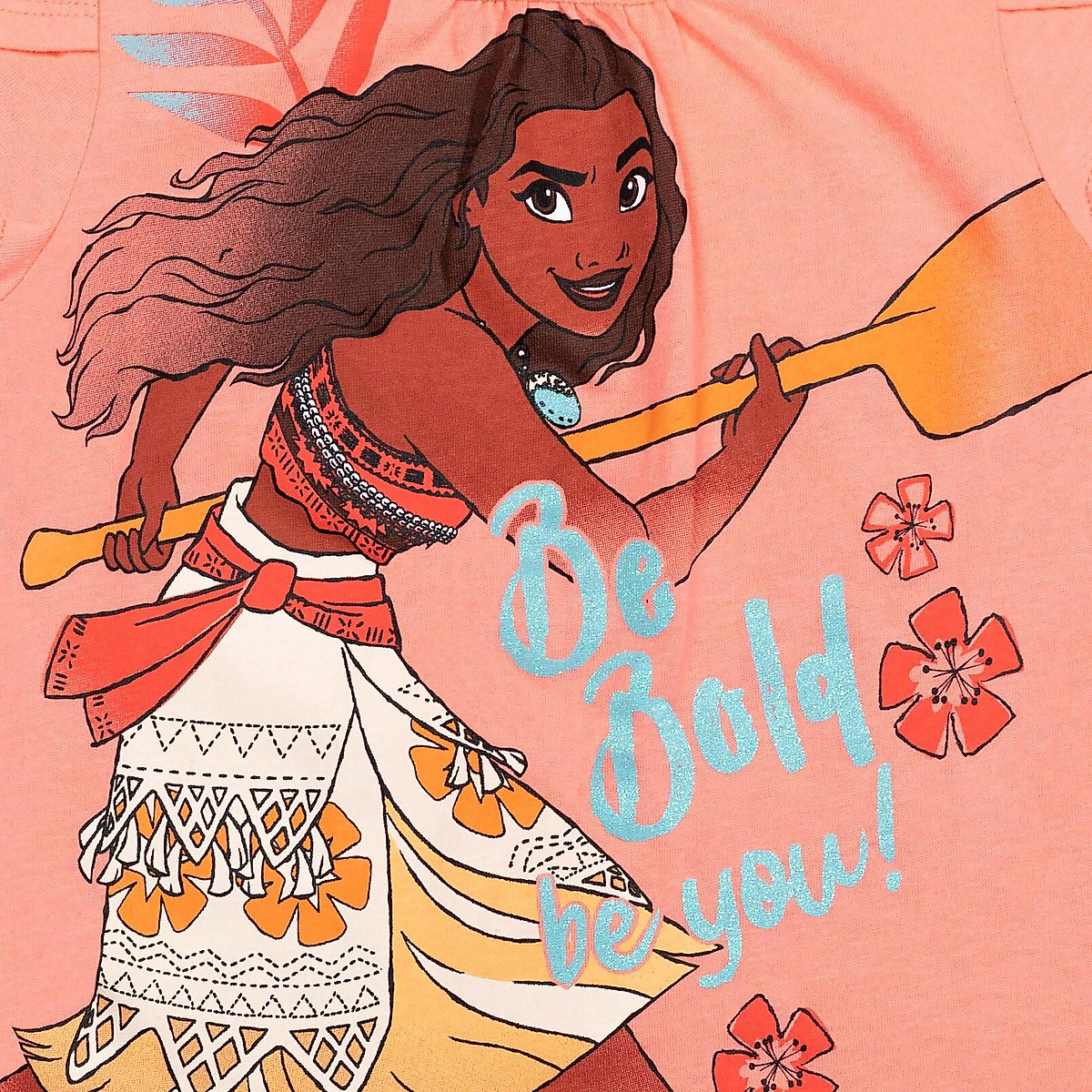 Disney Moana Toddler Girls Graphic T-Shirt Mesh Skirt and Scrunchie 3 Piece Outfit Set 5T