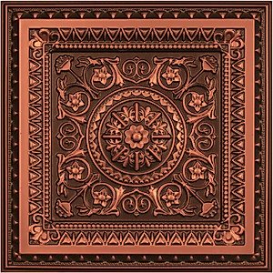 Faux Tin Glue up/Drop in Ceiling Tile #223 Antique Copper Pack of 10 2'X2' Tiles (~ 40 sq.ft)