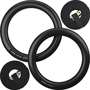 Gymnastic Rings and Straps - Heavy Duty for Gymnastics, Crossfit, & Fitness Training - Best Olympic Home Gym Set