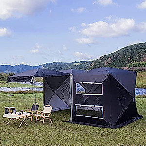 MERAXI Car Rear Tent Automatic Pop Up Tailgate Tent Rear Door Hatch Tent - SUV Trunk Tents Car Tail Tent with Big Screen & Extendable Awning