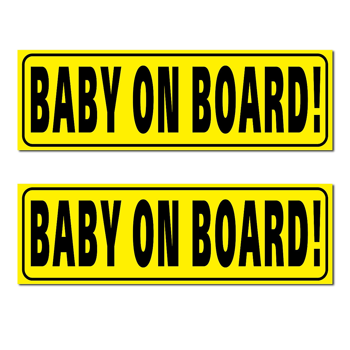 2 PC Baby on Board Car Magnet - 10 x 3 Babies on Board Keep Distance - Be Careful Baby on Board Magnet for Car - Children on Board Magnet for Bumpers