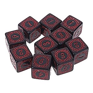 10Pcs D6 Polyhedral Dice Square Edged Numbers 6 Sided Dices Beads Table Board Role Play Game for Bar Club Party Polyhedral Dice Set Filled DND Dice Polyhedral Dice Set Green Polyhedral Dice Set Blue