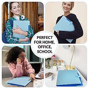 Skydue Letter A4 Paper Expanding File Folder Pockets Accordion Document Organizer (Lake Blue)