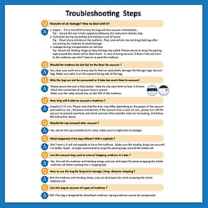 Foam Mattress Vacuum Bag (Queen/Full/Full XL) with Straps and 5 Name Tag Stickers, Moving, Sealable Bag for Mattresses, Double Zip and Leakproof Valve