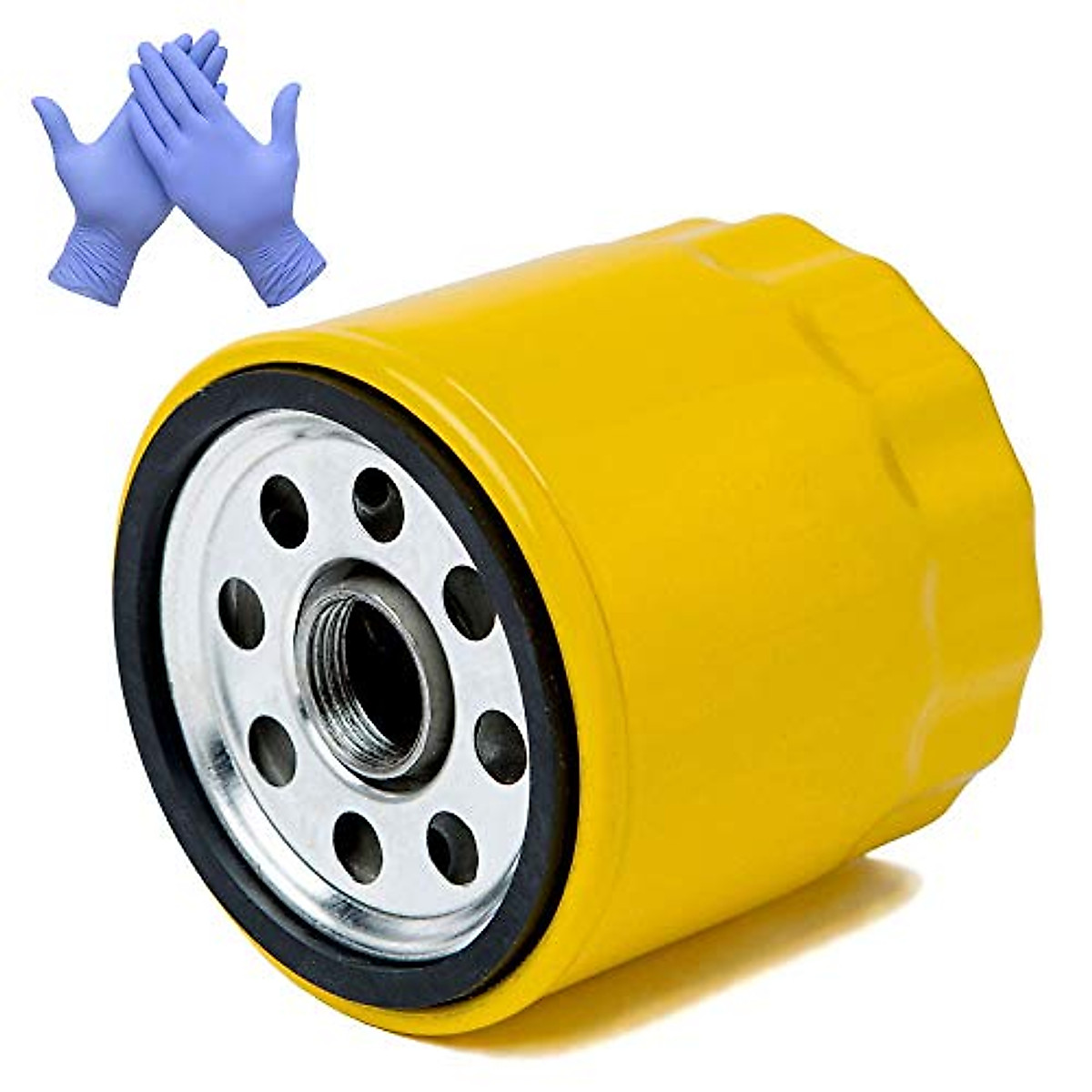 HOODELL 52 050 02 Oil Filter with Gloves, Pro Performance Compatible with Kohler 52 050 02 S, Cub Cadet LTX 1040, Lawn Mower/Tractor Extend Life Series Oil Filter