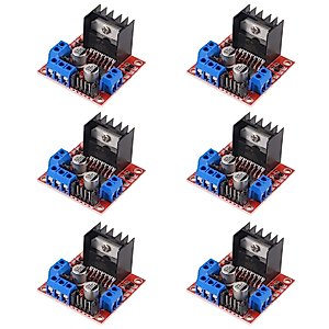 6PCS L298N Motor Driver Board Module DC Stepper Motor Controller Dual H-Bridge for Smart Car Robot Power