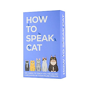 Gift Republic How To Speak Cat 100 Cards Fun Gift for Cat Lovers Learn What Your Kitten is Saying Cat Behaviour Guidance Cards Kitty Feline Language
