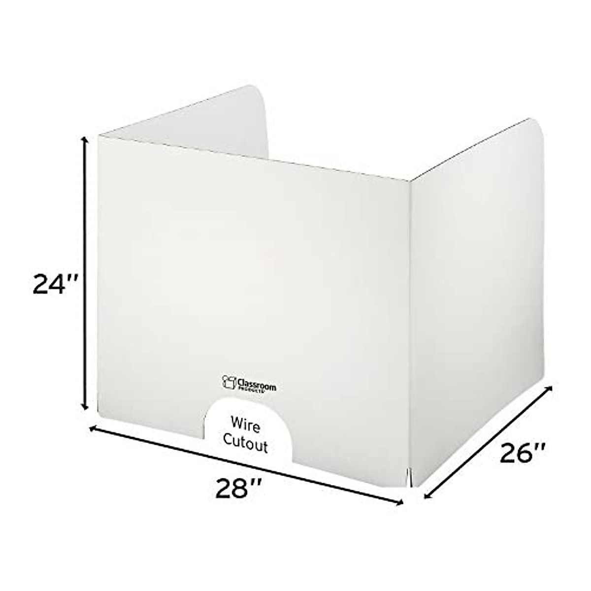 X-Tra Large USA-Made Premium Privacy Shields™ - 24" Tall - 26" x 28" WorkSpace - 6-12 - Sold in 10 and 20 Packs - Durable (1/8" Thick) - Computer Shields - Voting Booth
