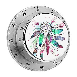 Kitchen Timer Dreamcatcher Classroom Timer Stainless Steel Countdown Timer with Magnetic Backing