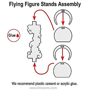 LITKO Flying Figure Stands | Levitating Character | Adventure Games | Compatioble with DND | 2 Pack | 25mm | (Round)