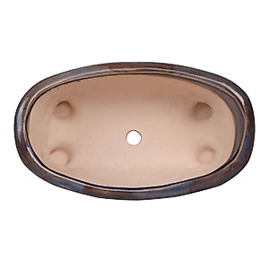 G EPGardening Vintage 10.6 Inch Rectangular Planter Flower Pot with Blue Glaze Ceramic and Drainage Claw Foot