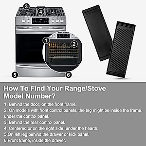 Upgraded DG61-00859A Griddle Compatible With samsung Stove Parts Top Griddle Plate,AP5957987 4011077 PS10063201 Heavy Duty Cast Iron Reversible Griddle/Grill Combo（Not Universal）-1 Year Warranty