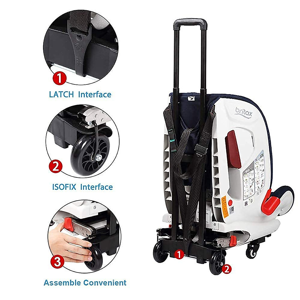 Car Seat Stroller,Go Carts for Kids,Car Seat Carrier for Airport with Wheels and Compact Fold,Car Seat Travel Cart