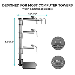 EUREKA ERGONOMIC Wing-Shaped Music Studio Desk 72" Large Gaming Desk with Led Lights Keyboard Tray Tower Holder for Streaming